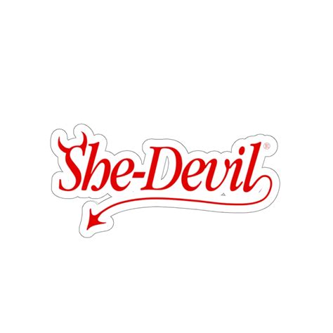 She Devil Sticker Lips Art Print Lettering Word Tshirt