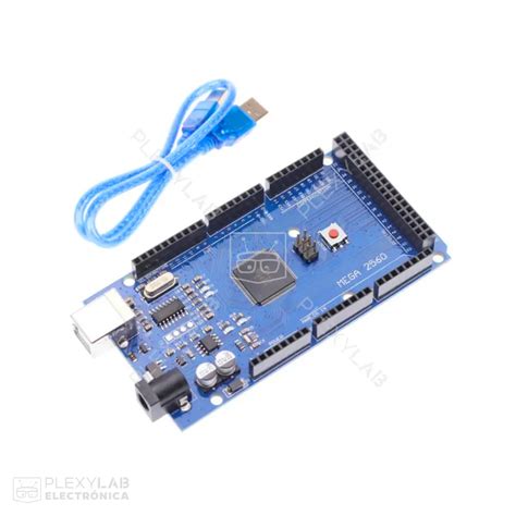 Arduino Mega 2560 R3 Con Chip Atmega2560 Y Driver Ch340 Incluye Cable Plexylab