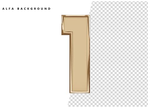 1 Gold Number With 3d Rendering Graphic By Crop3dbusiness Creative