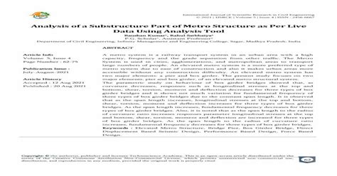 Pdf Analysis Of A Substructure Part Of Metro Structure As Per