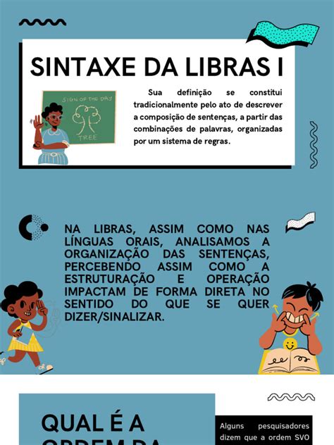Cópia De Aula 8 Sintaxe Da Libras I Pdf Assunto Gramática Linguagem De Sinais