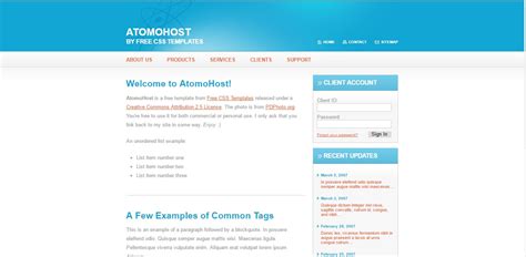 Bedava Html Css Web Site Şablonları Web Tasarım And Programlama