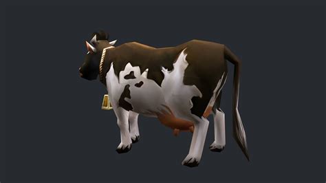 Animated Cow D Model By Cg Bob