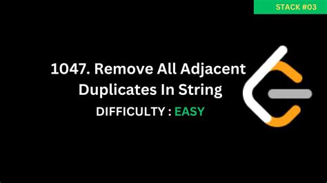 remove all adjacent duplicates in string leetcode 1047 tamil youtube