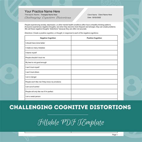 OCD Worksheets Bundle Editable Fillable PDF Template For Etsy