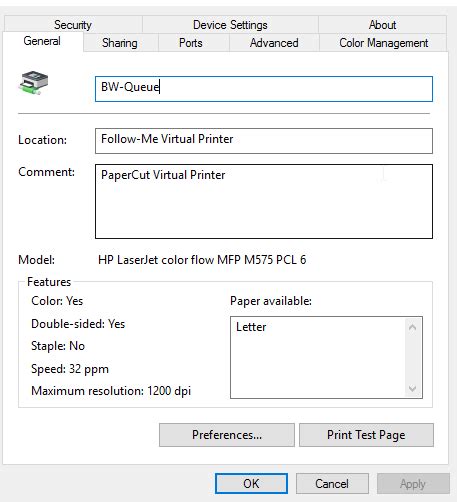 Network Printer Installed With Driver Model Name Instead Of Share Name Hardware Spiceworks