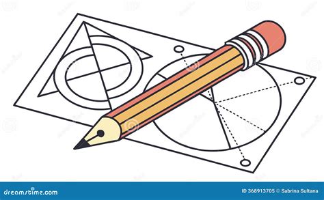 Compass For Drawing A Circle Geometry Technical Drawing One Line Art