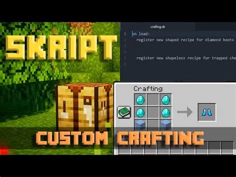 How To Make Custom Crafting Recipes Minecraft Skript Tutorial YouTube
