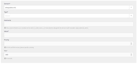 Adding A DNS Record Alwaysdata Documentation