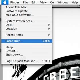 Mac OS X S Force Quit Key Combination Joshmadison Com