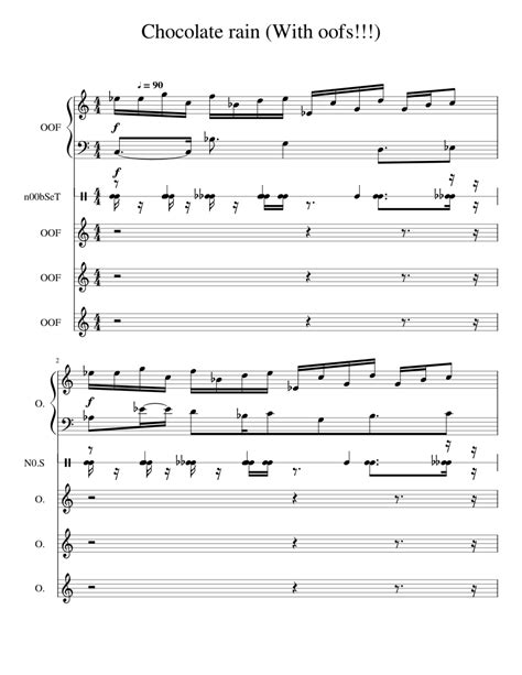 Chocolate Rain With Oofs Sheet Music For Piano Soprano Vocals