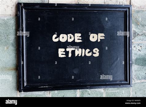 Writing Note Showing Code Of Ethics Business Concept For Basic Guide For Professional Conduct