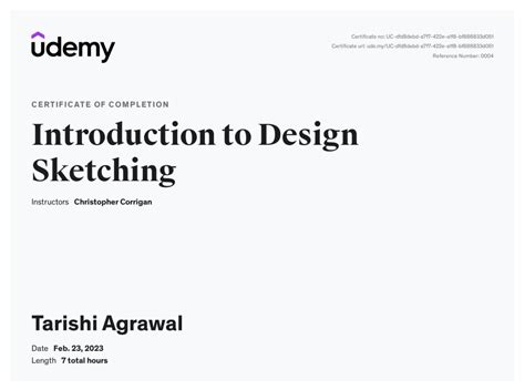 Udemy Course Completion Certificate Tarishi Agrawal