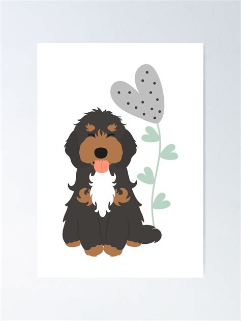 Love Black And Tan Tricolor Cockapoo Cavapoo Cavoodle Poster For Sale