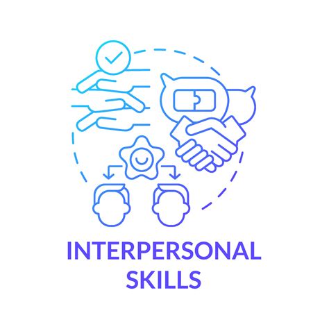 Interpersonal Skills Blue Gradient Concept Icon 5349738 Vector Art At Vecteezy