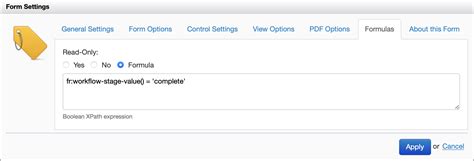 Form Settings Orbeon Forms