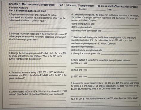 Solved Part 4 Economic Equations And Graph 6 Using The