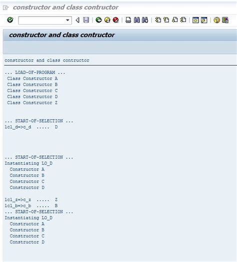CLASS CONSTRUCTOR And CONSTRUCTOR SAP R