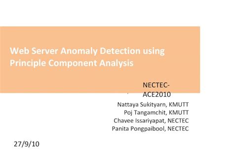 Pdf Web Server Anomaly Detection Using Principle Component Analysis Dokumentips