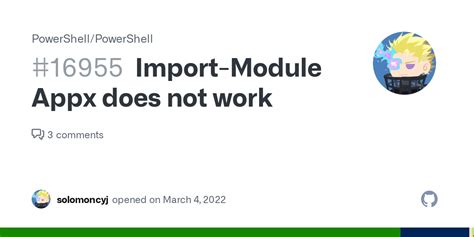 import module appx does not work · issue 16955 · powershell powershell · github