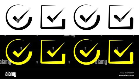 Check Mark Sign Symbol Checkbox Icon Stock Vector Image And Art Alamy