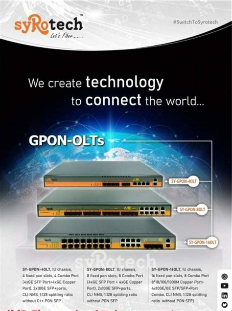 Syrotech Gpon Olt 8 Port At ₹ 89000 In New Delhi Id 23813570991