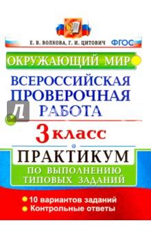 Волкова, Цитович: Окружающий мир. 3 класс. ВПР. Практикум Школа и ВУЗ ...