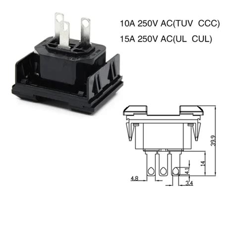Iec C13 Ac250v 10a Connector Pcb Mount Female Power Jack Socket Connector For Cpu Pdu C13