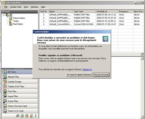 Task Scheduler Crash Autodesk Community