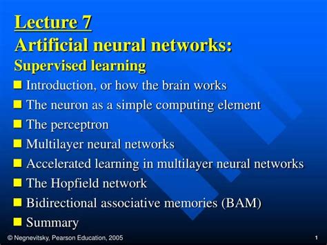 PPT Lecture Artificial Neural Networks Supervised Learning PowerPoint Presentation ID