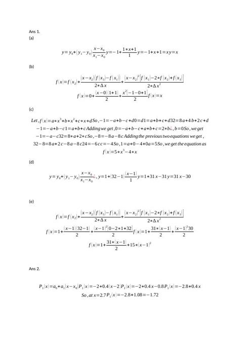 Interpolation And Approximation In Numerical Analysis
