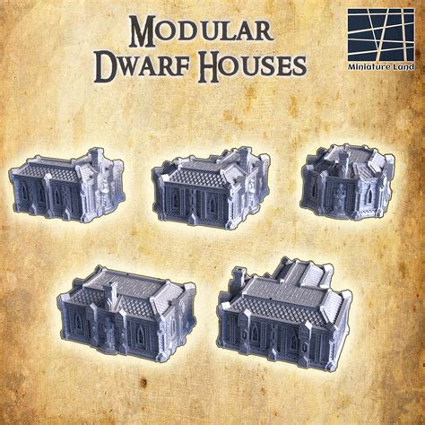 Stl File Dwarf Houses 28 Mm Tabletop Terrain 🏘️・3d Print Object To Download・cults