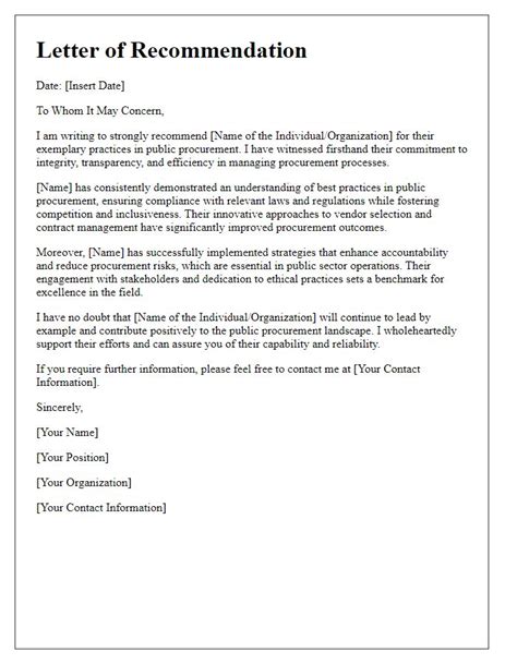 Letter Template For Public Procurement Challenges Free Samples In Pdf Letterin