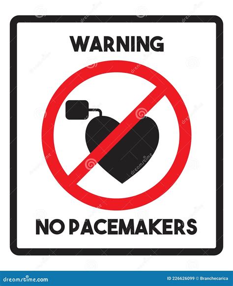 Pacemaker Warning Sign Vector Illustration 226626094