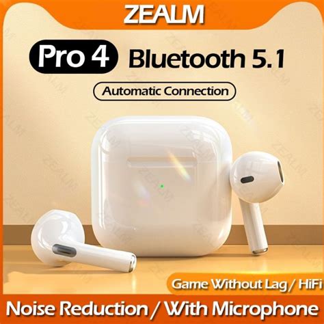 Pro Tws Bluetooth Earphones With Microphone Earpads For Android Airbuds Wireless Headset