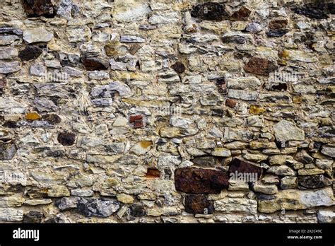 The Roughness Of Stone Cladding Is Created Using Old Angular Stones