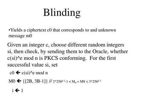 Ppt Chosen Ciphertext Attacks Against Protocols Based On The Rsa Encryption Standard Pkcs 1