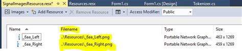 C How To Get The Images Filename Which That Stored In Resource File