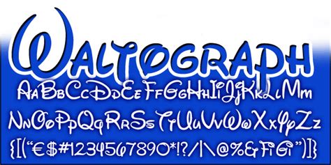 Disney Fonts Waltograph