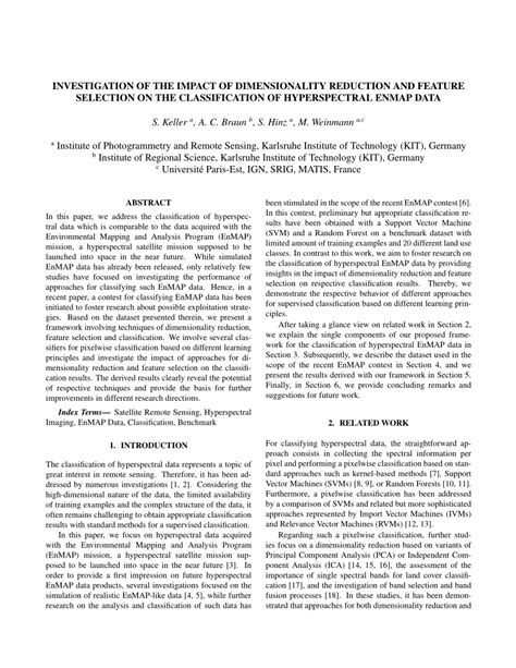 Pdf Investigation Of The Impact Of Dimensionality Reduction And Feature Selection On The