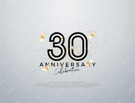 Premium Vector Simple Line Design For 30th Anniversary Celebration