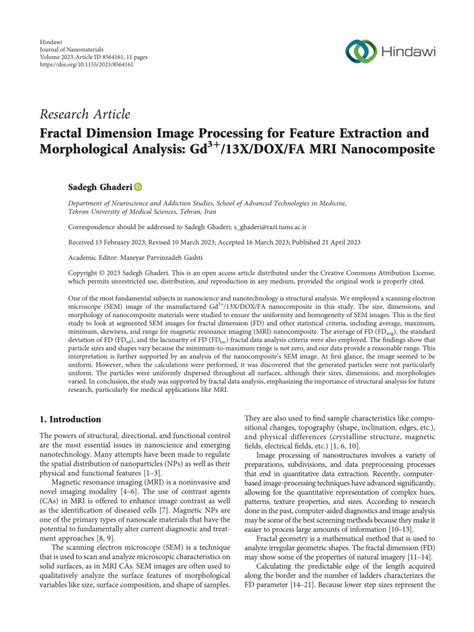 Pdf Fractal Dimension Image Processing For Feature Extraction And