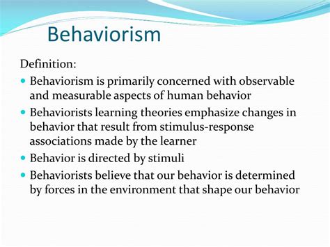 Ppt Behaviorism Powerpoint Presentation Free Download Id 817625