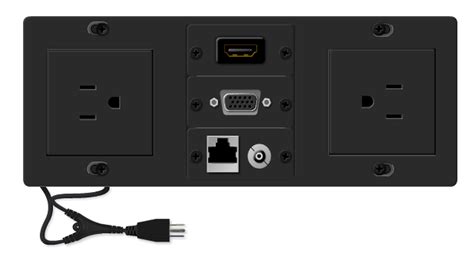Kramer AV TBUS Xl KIT Table Well AV Box W AC HDMI VGA Audio Data Conference