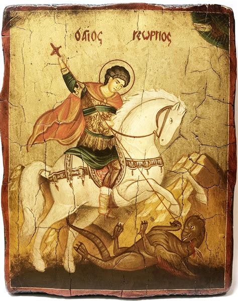 Икона Святой Георгий Победоносец 220х180 Афон низкие цены кредит оплата частями в интернет