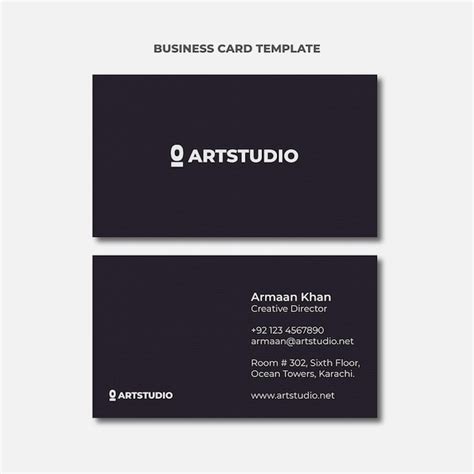 Premium Vector Minimalist Business Card Template