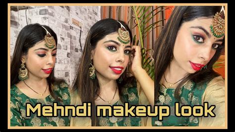 Mehndi Function Makeup Look Green Dress Makeup Mehndi Makeup