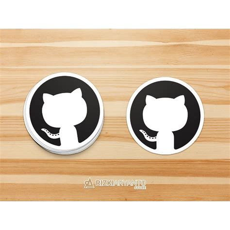 Jual Sticker Stiker Logo Github Without Wordmark Untuk Pc Laptop Hp