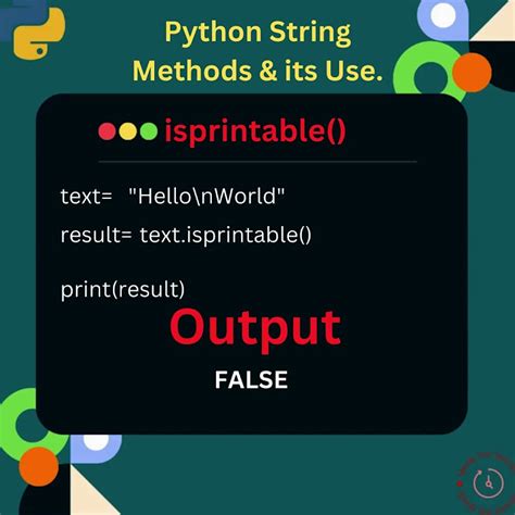 Exploring Python String Methods Isprintable Python Coding