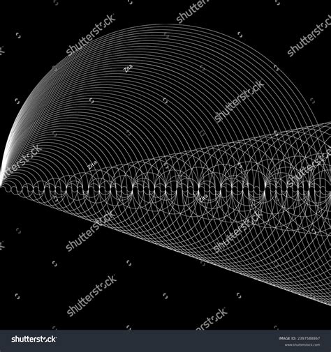 Prime Number Pattern Visualization Mathematical Sinusoidal Stock Vector